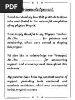 Acknowledgement For Class 12 Project | PDF