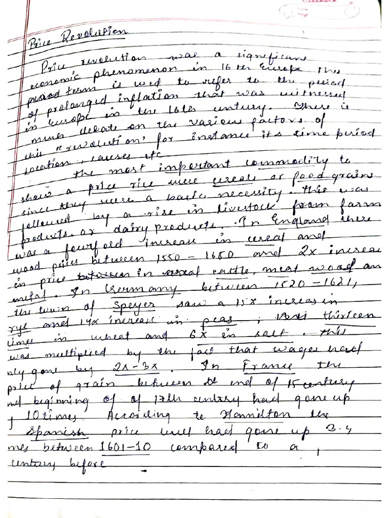 Price Revolution | PDF