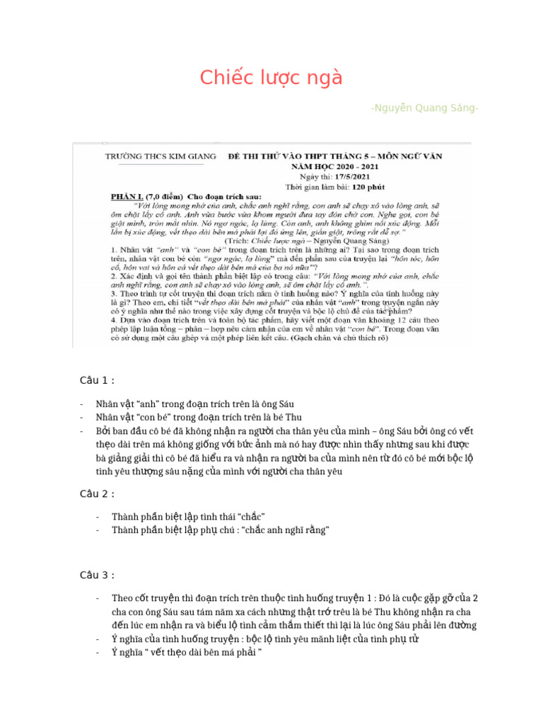 Chiếc lược ngà | PDF