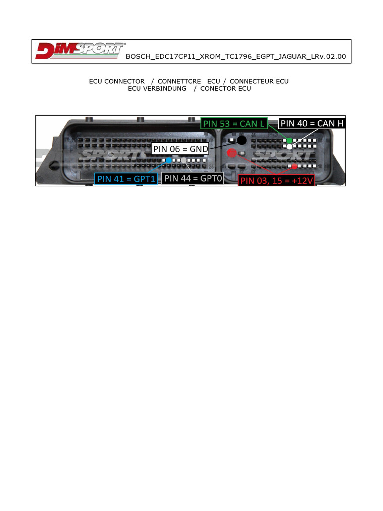 Bosch Edc17cp11 Xrom Tc1796 Jaguar LR | PDF