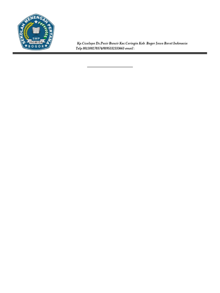 SK TPPK SMP Yasmida 2023 | PDF