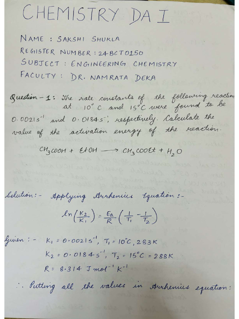 Sakshi_Shukla_24BCT0150_Chemistry_DA | PDF Sakshi_Shukla_24BCT0150_Chemistry_DA | PDF