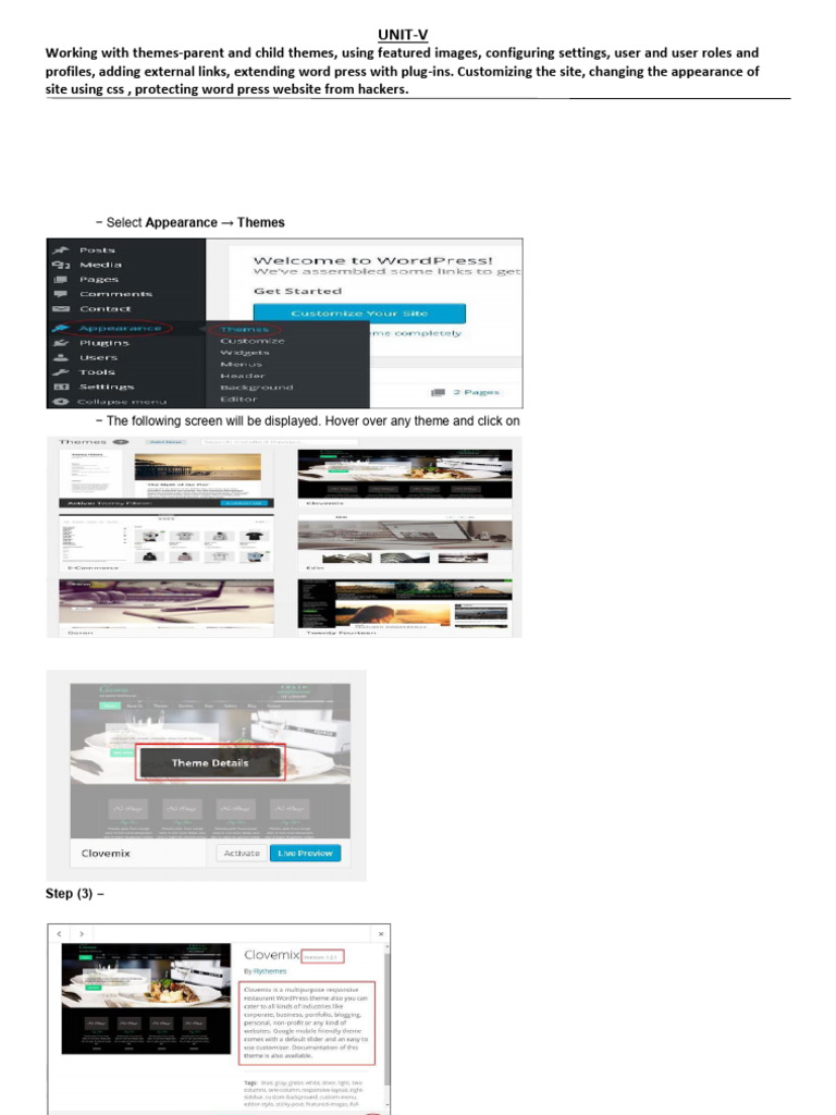WIDT UNIT-V | PDF | Word Press | Computing