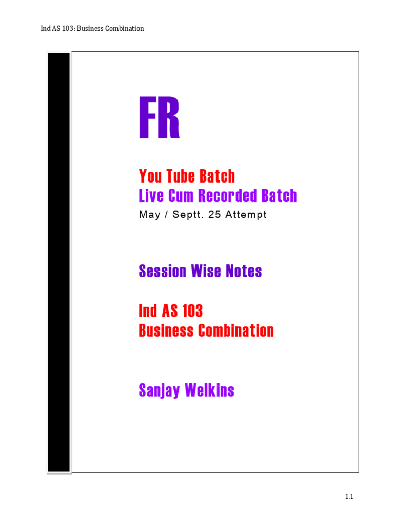 Ind AS 103: Business Combination Guide | PDF | Goodwill (Accounting ...
