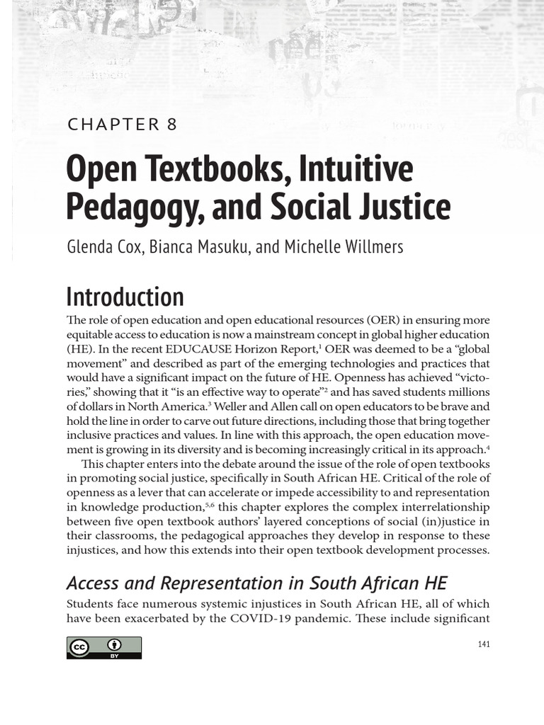 Using Open Educational Resources To Promote Social... - (CH8. Open ...