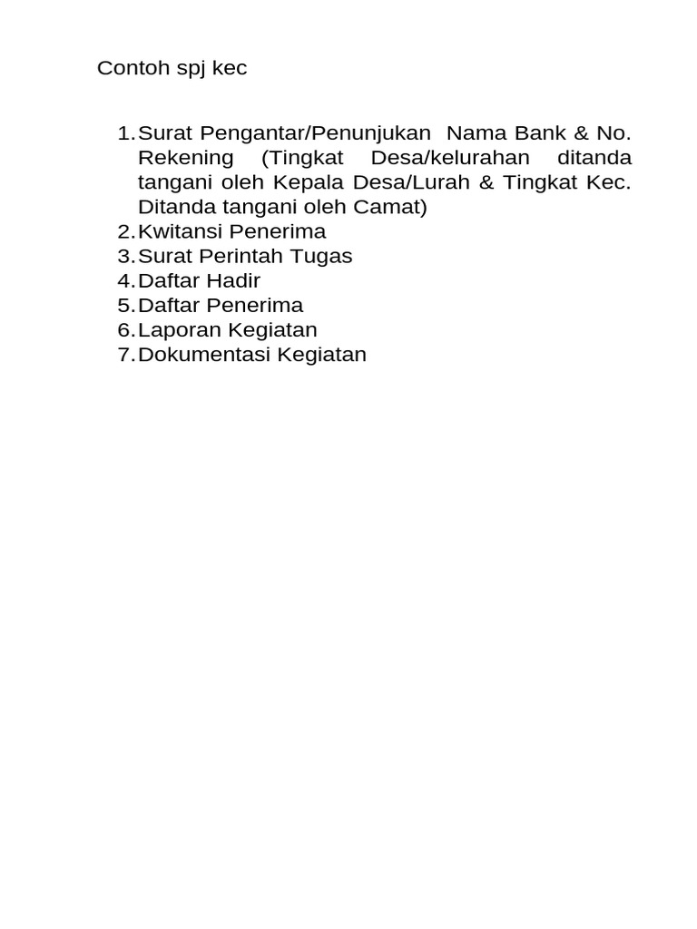 Contoh SPJ Kegiatan Pilkada 2024 | PDF