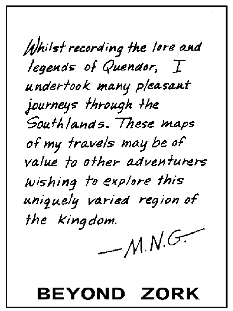 Beyond Zork InvisiClues Map | PDF