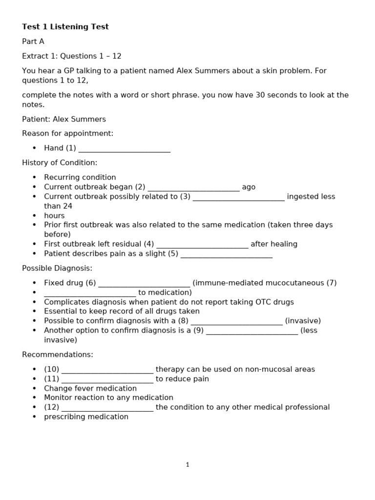 Alex Summers | PDF | Medical Diagnosis | Headache