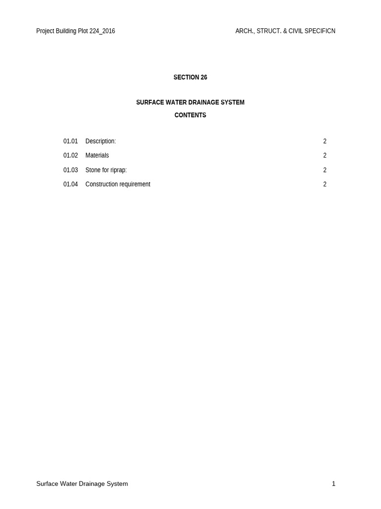 Section 26 - Surface Water Drainage System | PDF | Concrete | Building ...