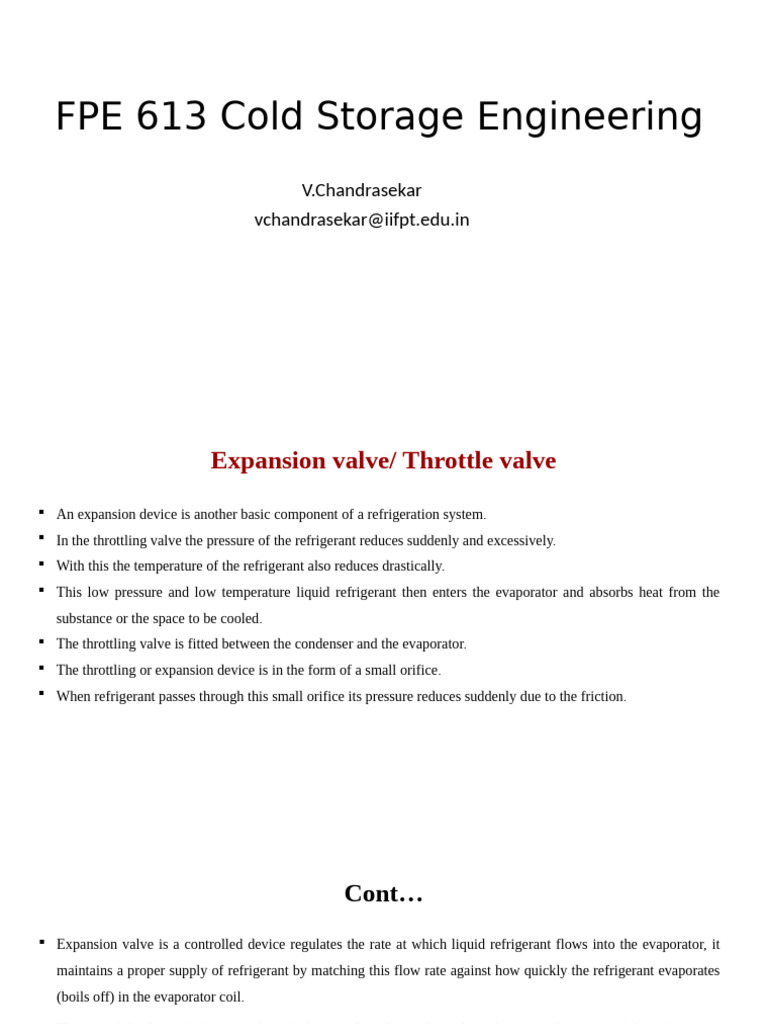 Lecture 6. Expansion Valve Design Calculations | PDF | Building ...