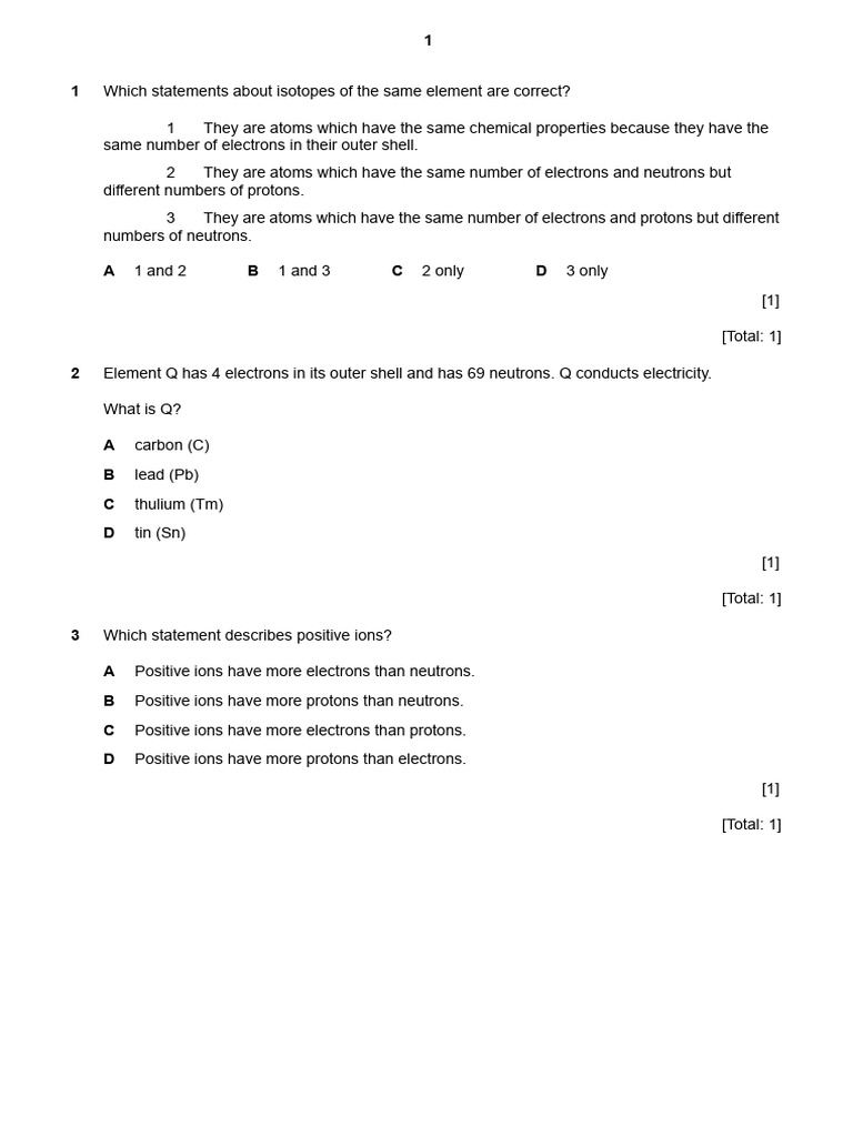 Understanding Isotopes and Atomic Structure | PDF | Atoms | Isotope