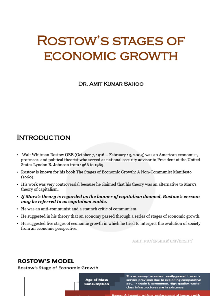 Economic Growth Stages Explained | PDF | Consumption (Economics ...