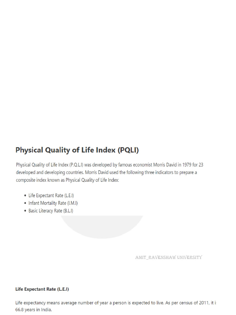 PQLI_ppt | PDF