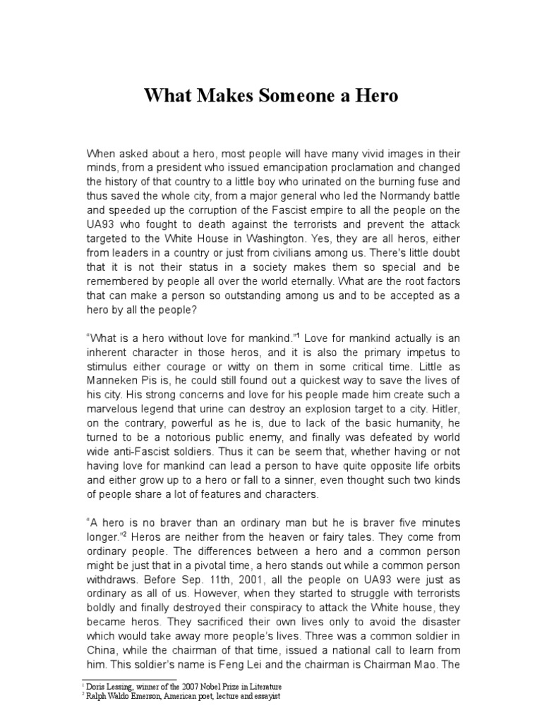 Defining the Essence of Heroes | PDF | Hero | Unrest