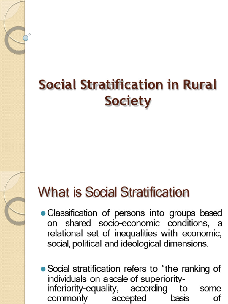 Rural Social Stratification (Lecture-02) | PDF | Social Stratification ... Rural Social Stratification (Lecture-02) | PDF | Social Stratification ...