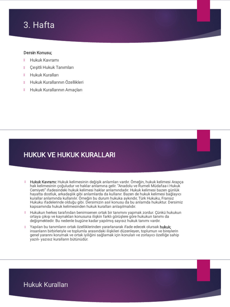 Hukukun Temel Kavramlari 3. Hafta | PDF