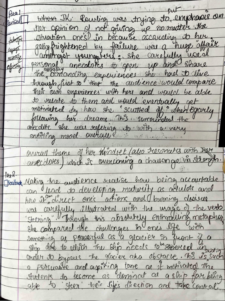 JK ROWLING SPEECH ESSAY PAPER 1 NLT | PDF