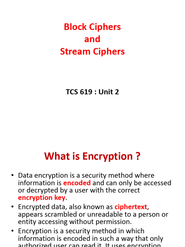 Block Cipher and DES | PDF | Encryption | Cipher