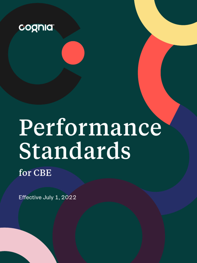 Performance Standards For CBE | PDF | Learning | Rubric (Academic)