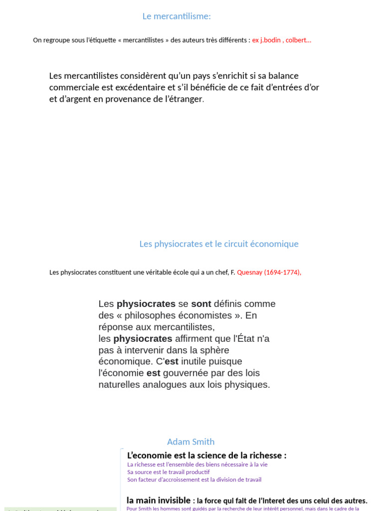Mercantilisme et Physiocratie en Économie | PDF | Économie | Mercantilisme