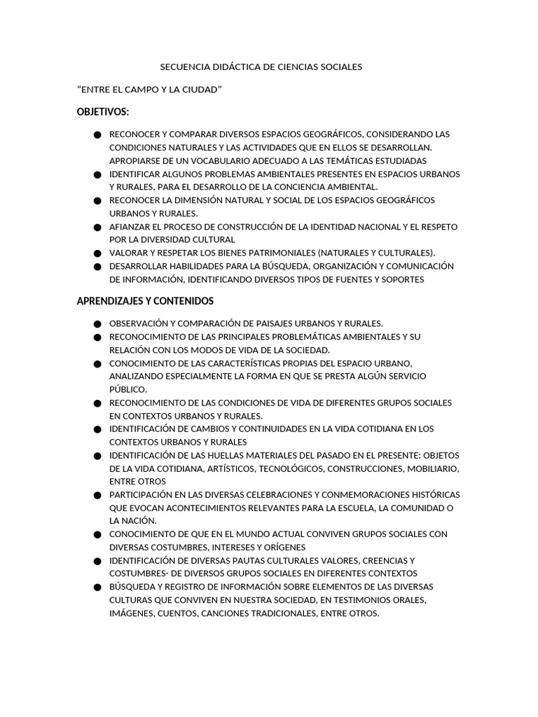 Entre El Campo y La Ciudad | PDF | Geografía | Conocimiento