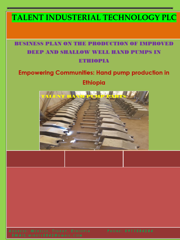 Talent - Busines Plan Final | PDF | Groundwater | Water