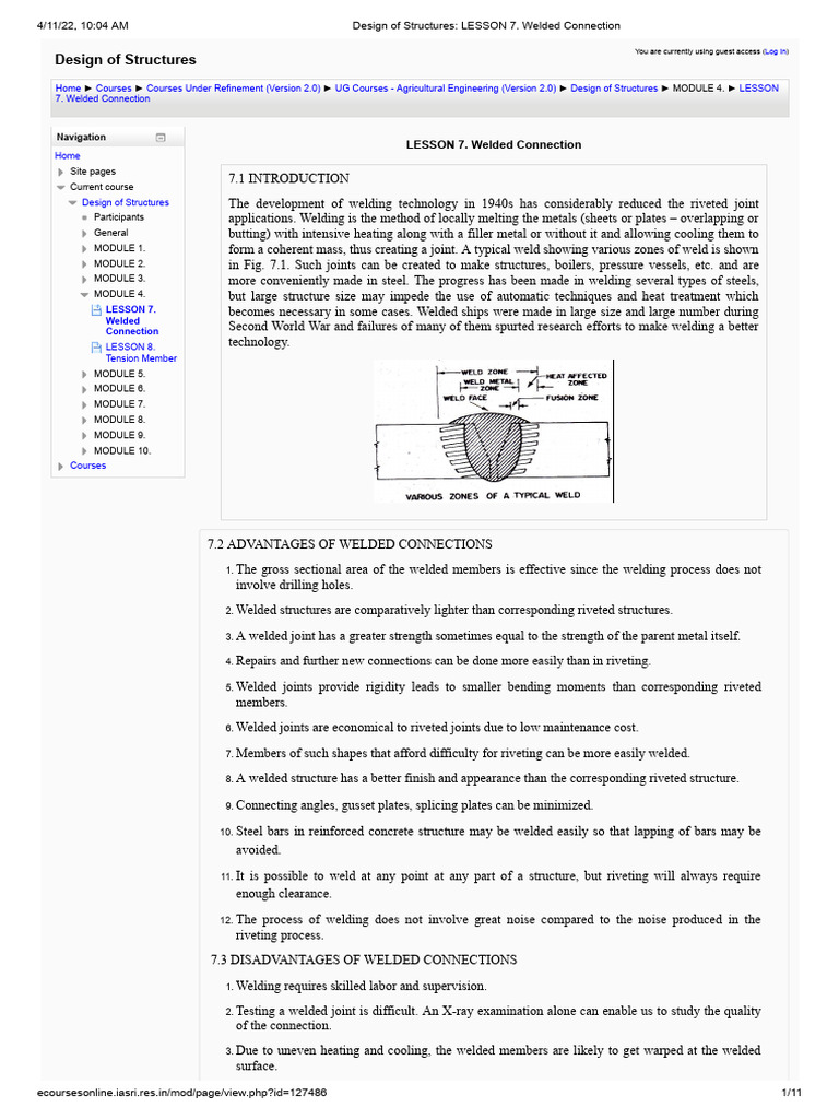 Design of Structures - LESSON 7. Welded Connection | PDF | Welding ...