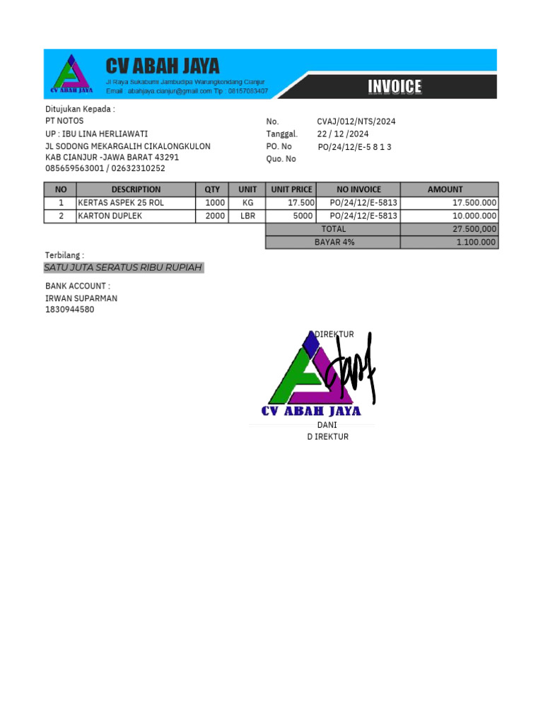 invoice p9 | PDF