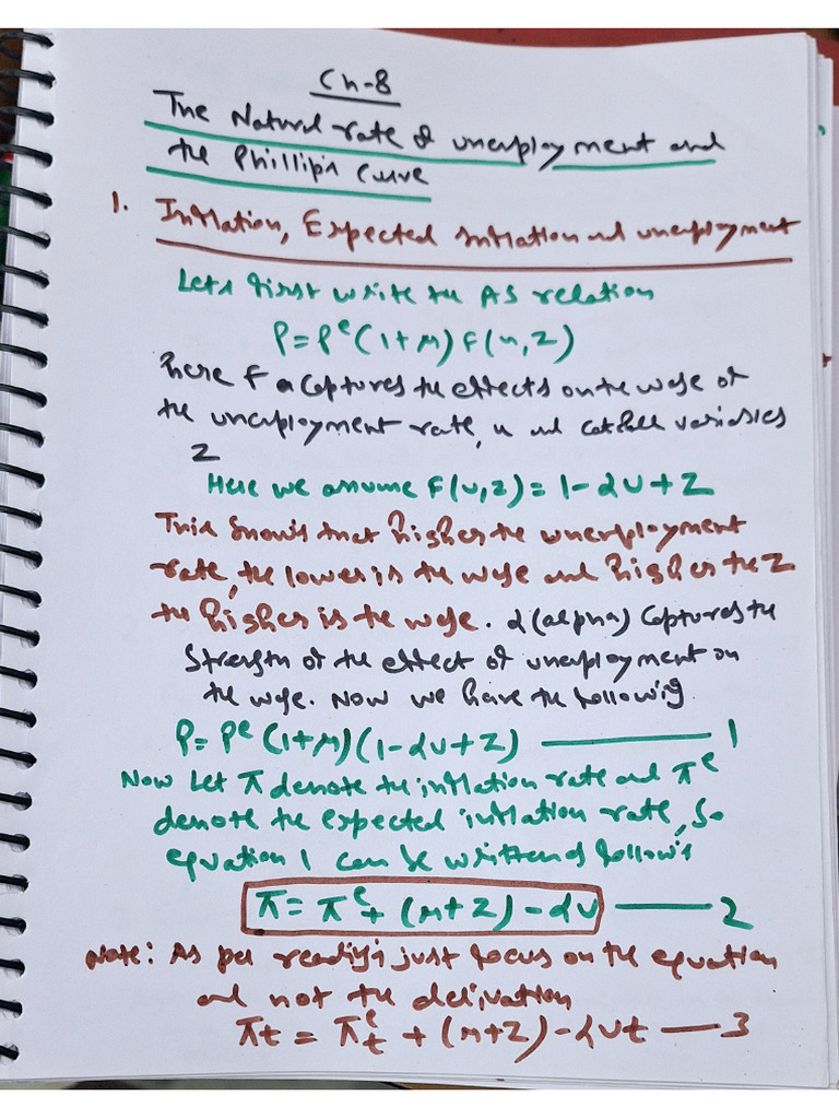 Ch-8 NRU and the Phillips Curve | PDF