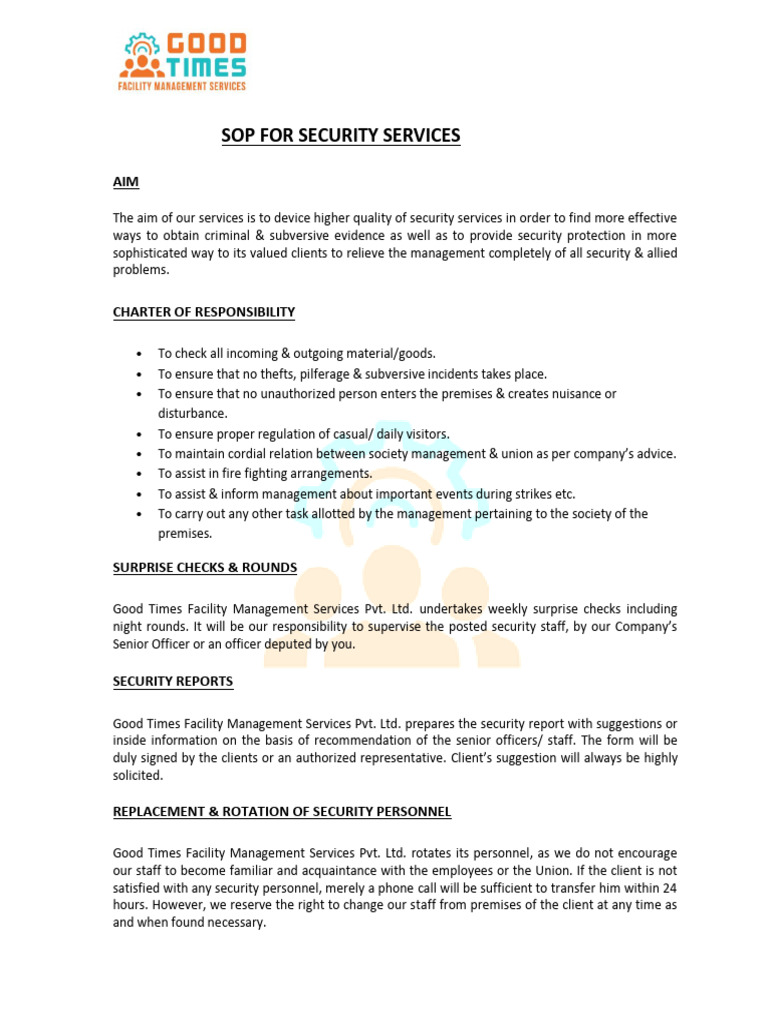 Commercial Security Service | PDF | Security Guard | Emergency Management