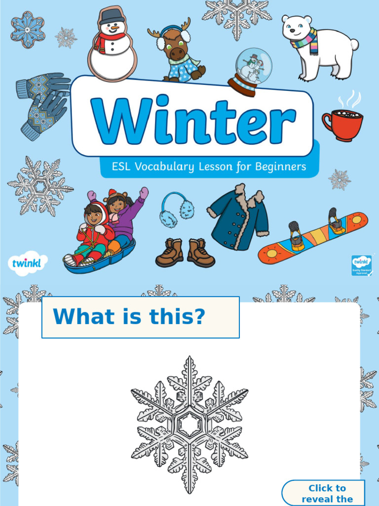 ESL Winter Vocabulary Lesson | PDF