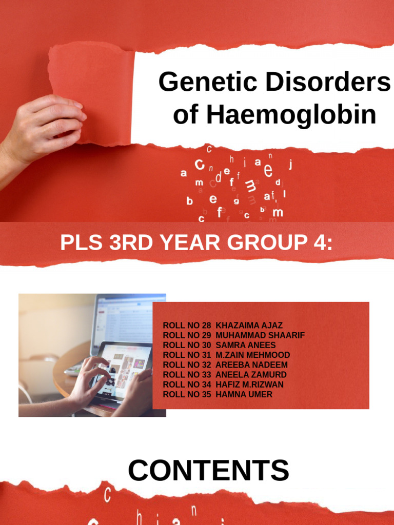 Genetic Disorders of Hemoglobin Overview | PDF | Anemia | Hemoglobin