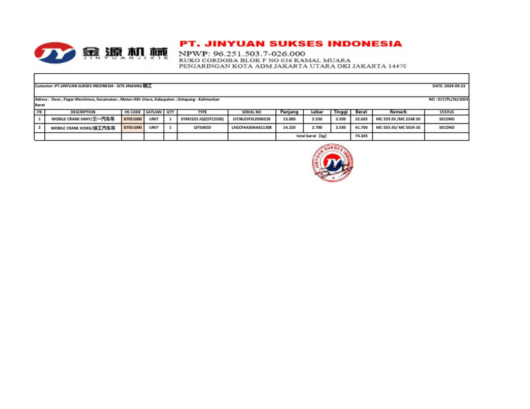 016.PL.JSI.2024 MEMPAWAH - KETAPANG (1) | PDF