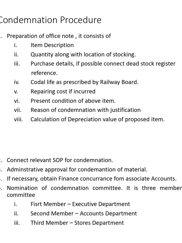 Condemnation of Stores | PDF