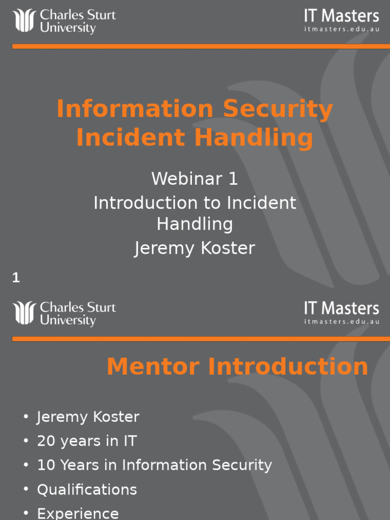 Information Security Incident Handling MOOC01 | PDF | Security ...