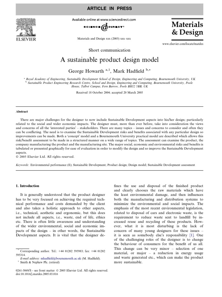 Sustainable Product Design' | PDF | Sustainability | Sustainable ...