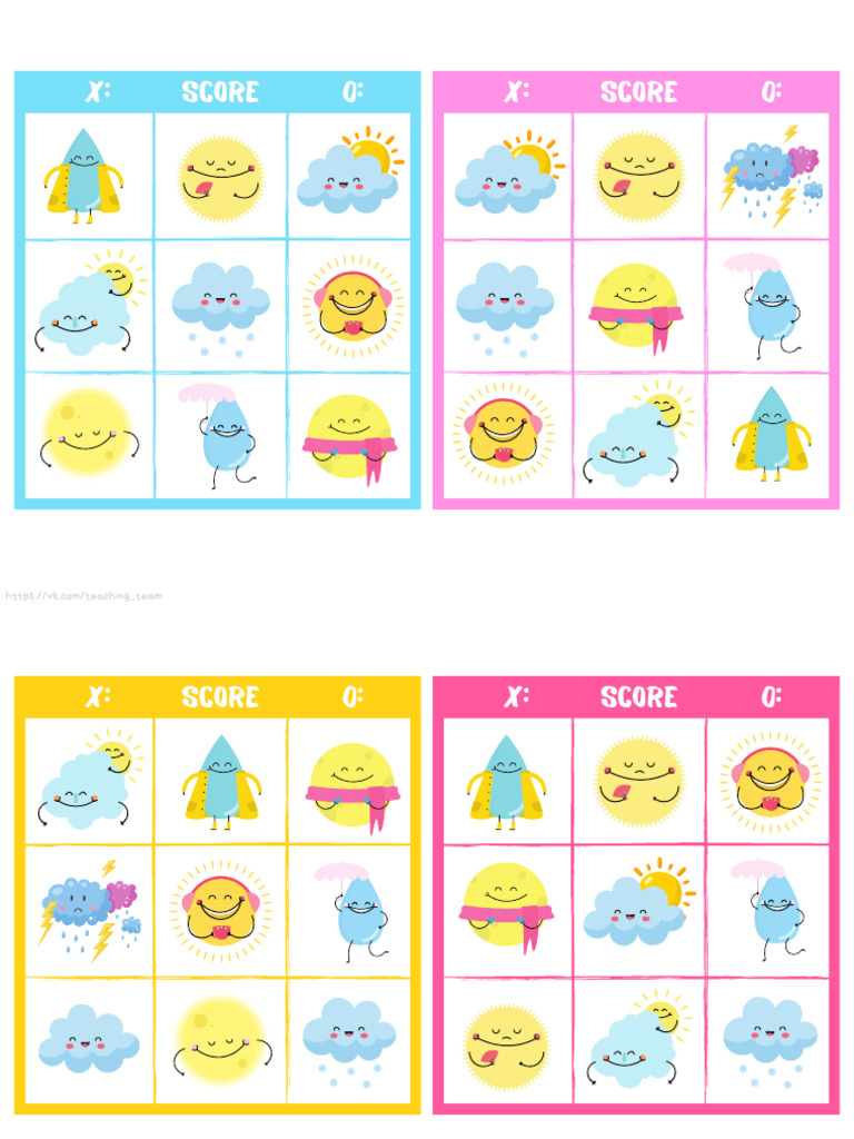 Weather Tic Tac Toe Teaching Team | PDF