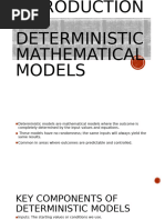 Introduction To Deterministic Models | PDF | Mathematical Model | Determinism