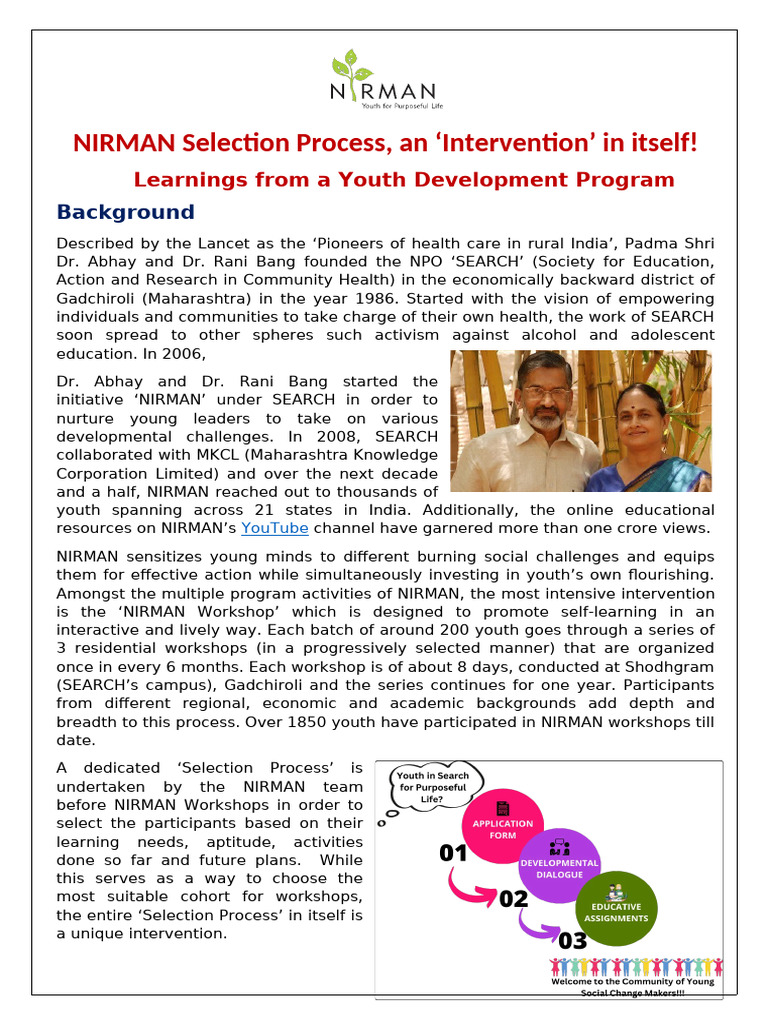 NIRMAN Selection Process Insights | PDF | Psychological Concepts ...