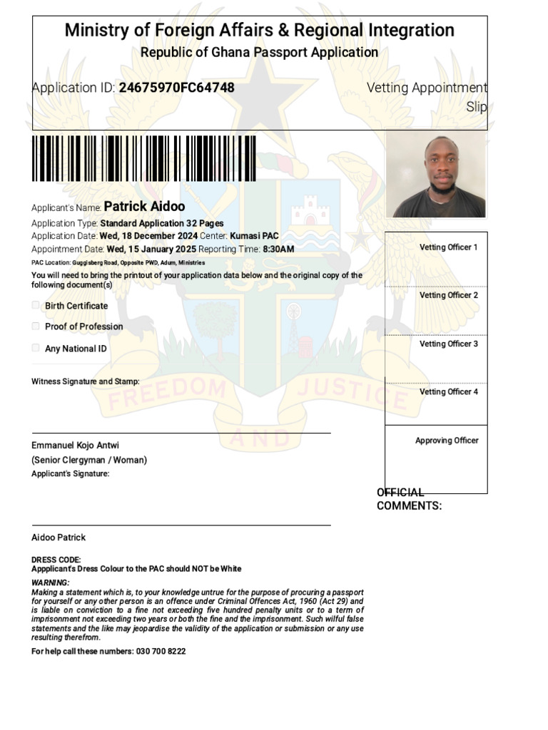 Appointment Slip _ Online Passport Application1 | PDF | Government And Personhood | Justice
