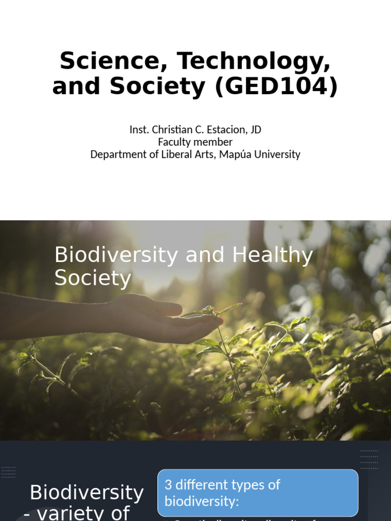 GED104 Weeks 10 and 11 (New) | PDF | Biodiversity | Water