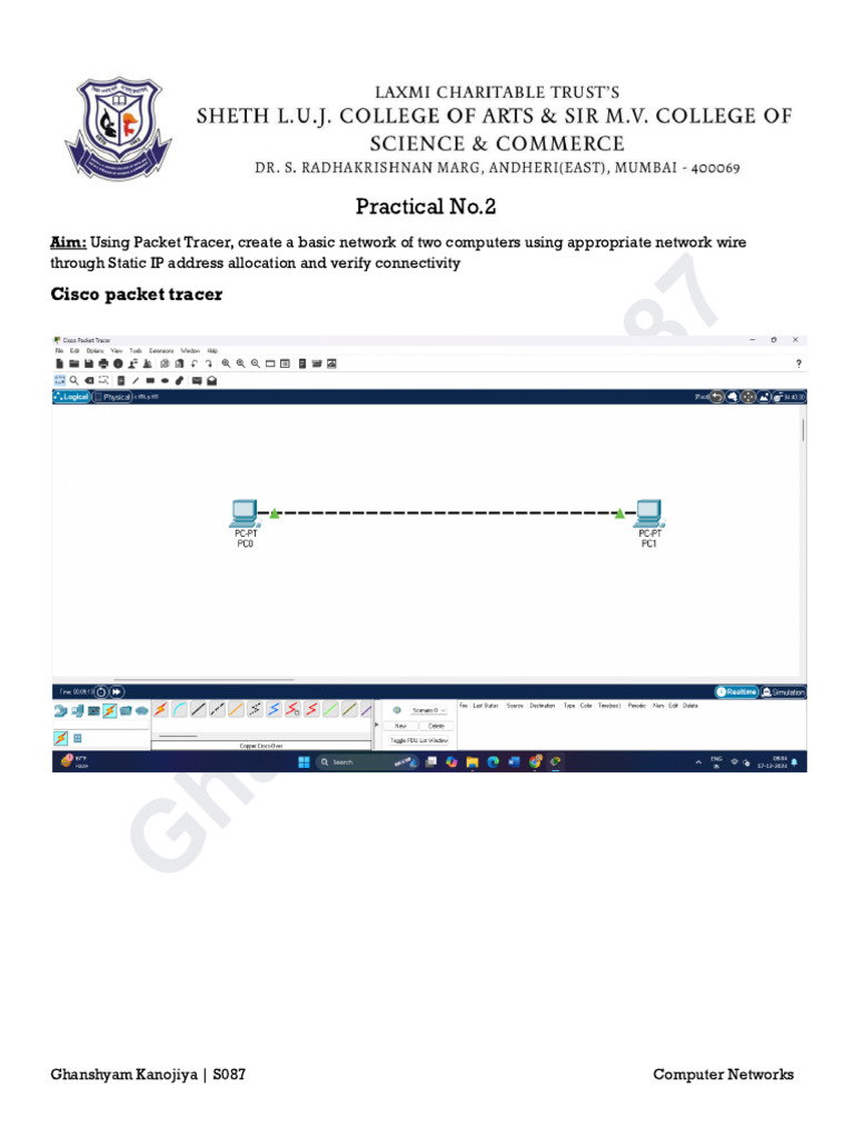 Practical No. 2 CN | PDF