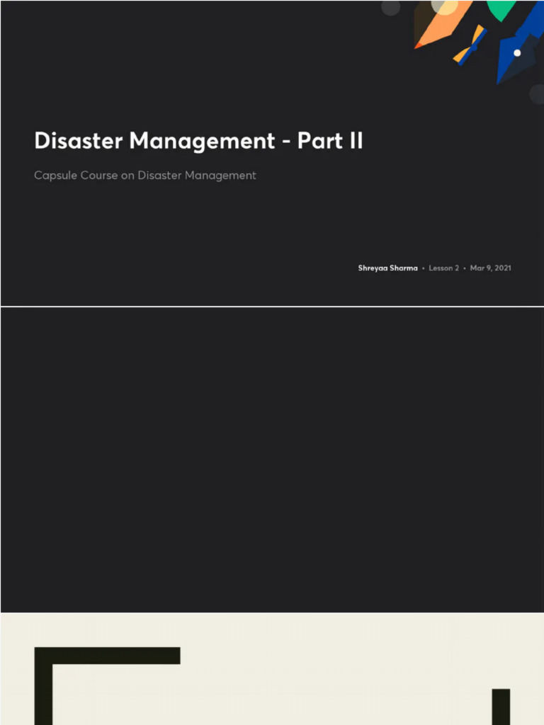 Disaster Management Part II No Anno | PDF