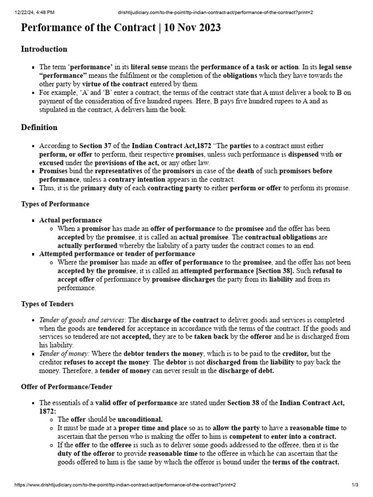 drishtijudiciary.com_to-the-point_ttp-indian-contract-act_performance ...
