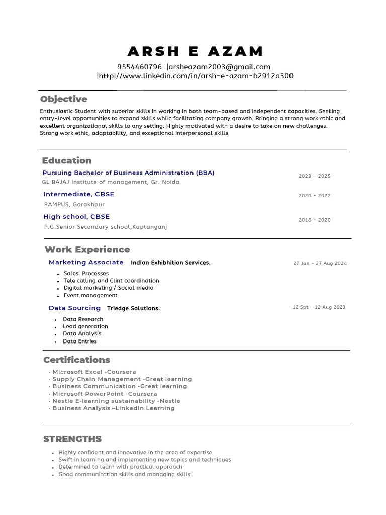 Azam Resume 1 | PDF