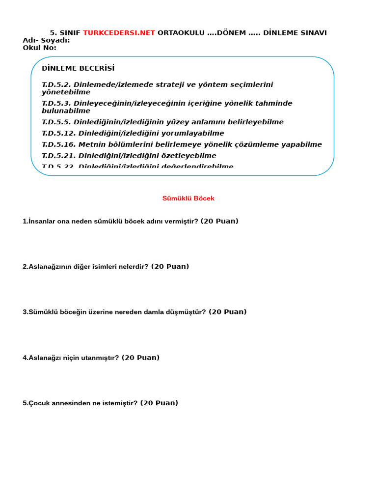 Sumuklu Bocek | PDF