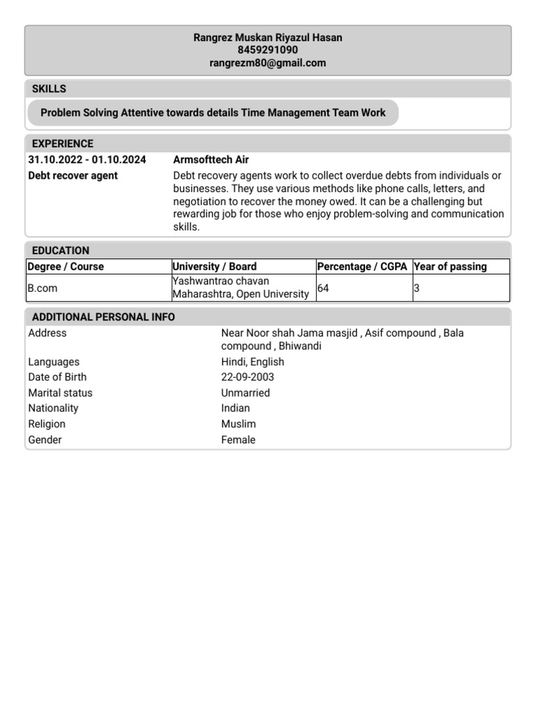 Rangrez Muskan Riyazul Hasan - 1733464515534 | PDF
