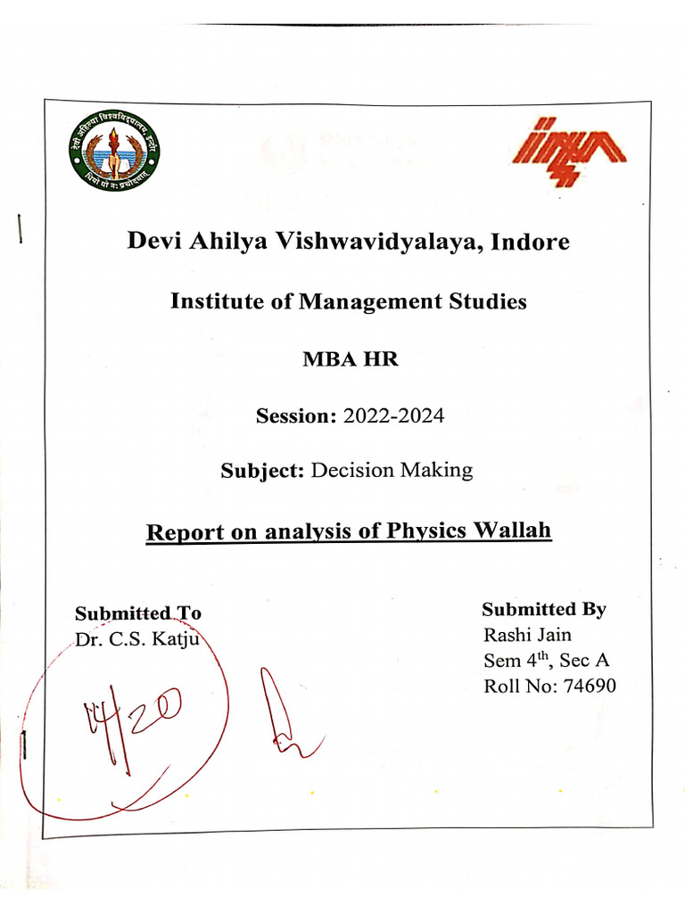 POM Project Sample | PDF