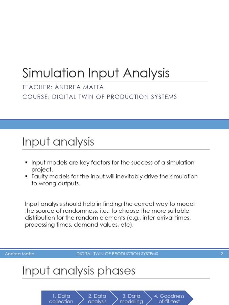 Lecture 2 Input Analysis 14 Pdf Statistical Hypothesis Testing Chi Squared Test 