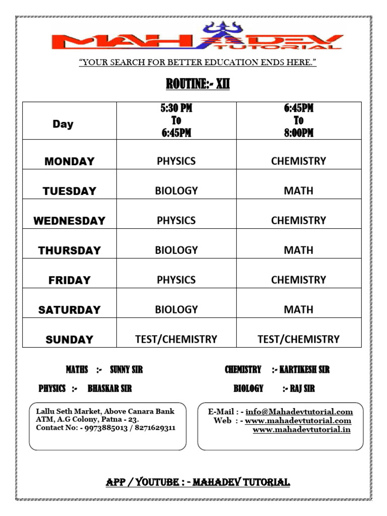 12th Routine | PDF